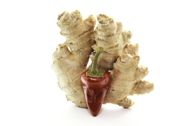 Red Hot Chili Pepper and Ginger Stock Image - Image of ingredient ...