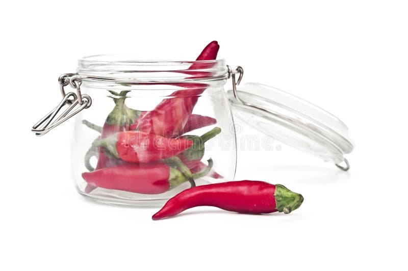 Red hot chili pepper stock image. Image of containers - 34686893
