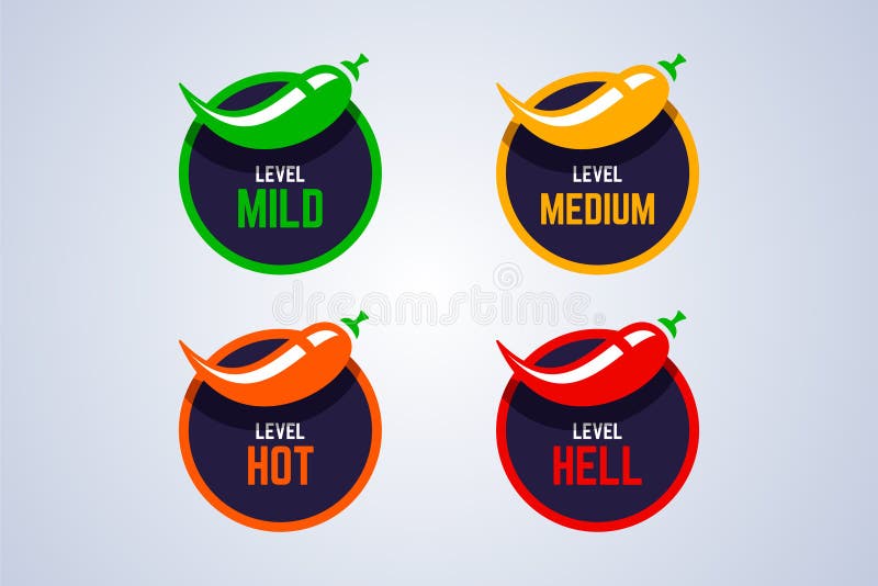 Spice Level Mild Medium Stock Illustrations – 744 Spice Level Mild ...