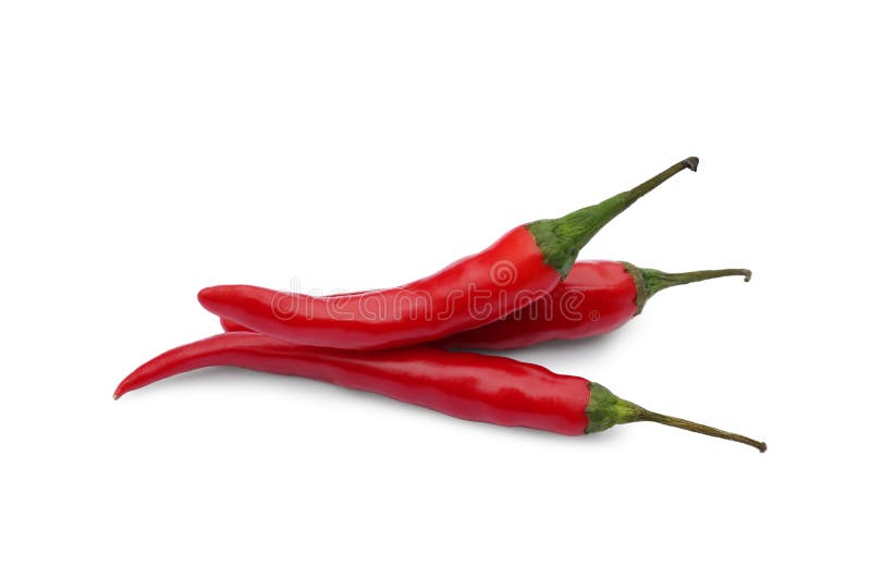 Red Hot Chili Peppers on White Background Stock Image - Image of ...