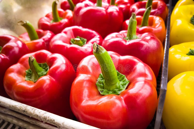 Red sweet chilli stock image. Image of market, nutrition - 144147907