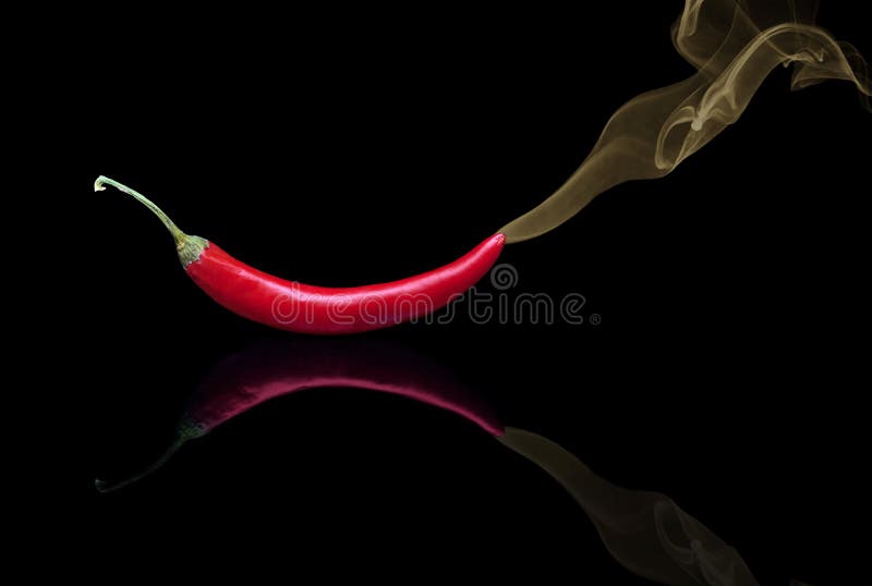 Pepper with smoke stock photo. Image of healthy, black - 8987370