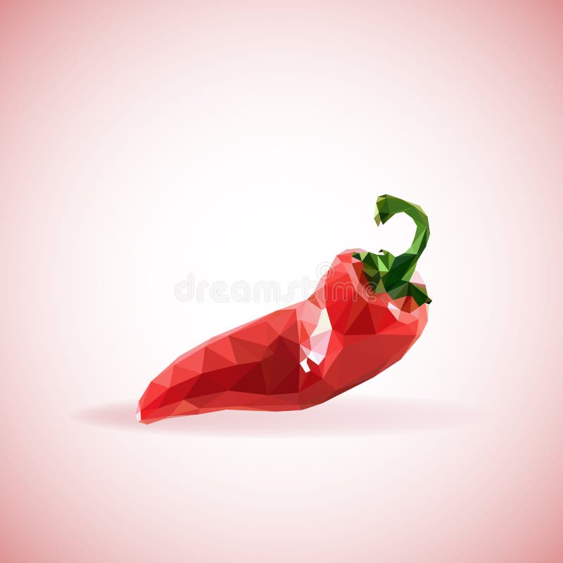 Red Hot Chilli Pepper Triangular Vector Illustration Stock Vector ...