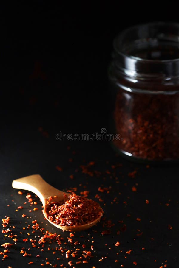 Red Hot Chilly Pepper Flakes Stock Image - Image of ingredient, kitchen ...