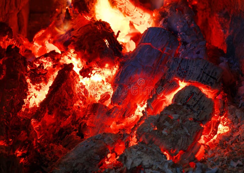 Coals in the fire stock image. Image of burning, fireplace - 25196083