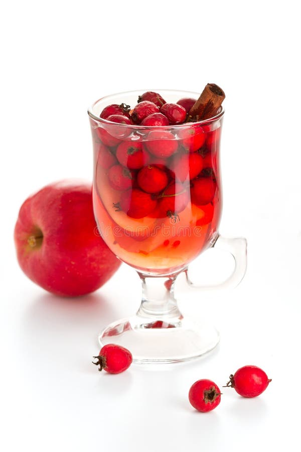 Red Hot Drink with Apple and Hawthorn Stock Image - Image of season ...