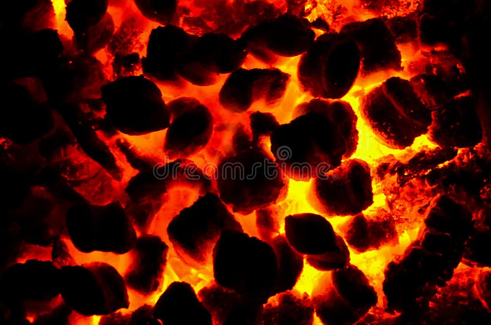 Red Hot Embers from a Fire stock photo. Image of turned - 58811868