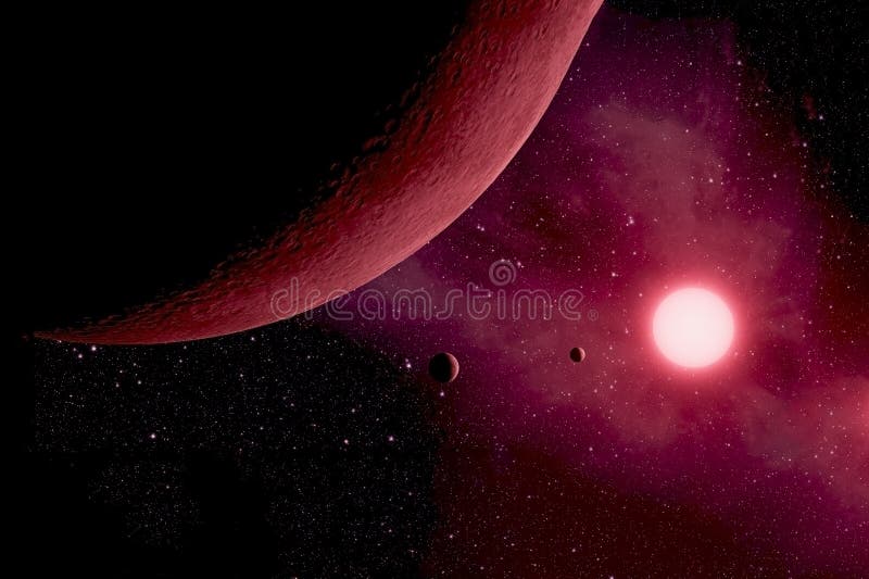 Red, Hot Exoplanet in Deep Space. Elements of this Image Furnished by ...
