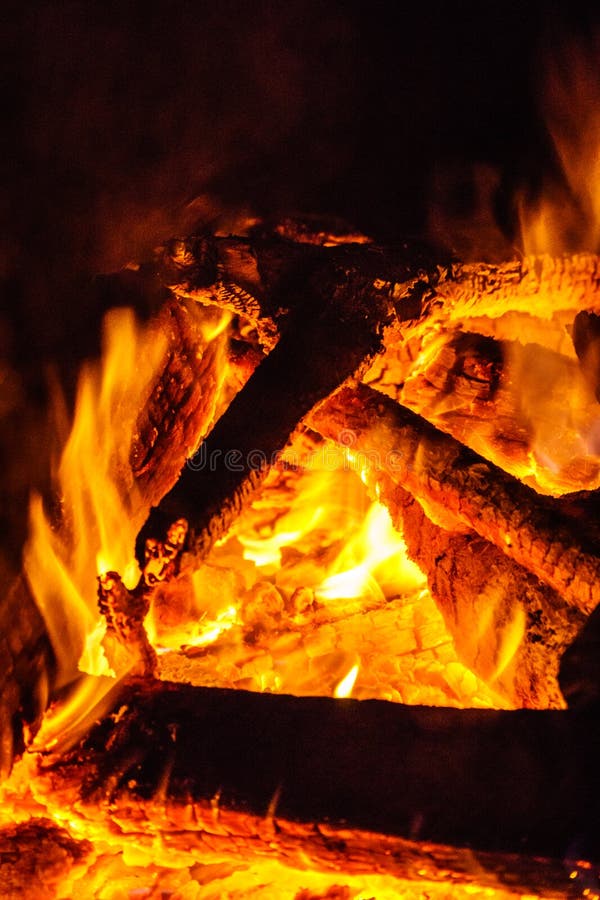 Red Hot Flames in Fire stock image. Image of campfire - 55776719