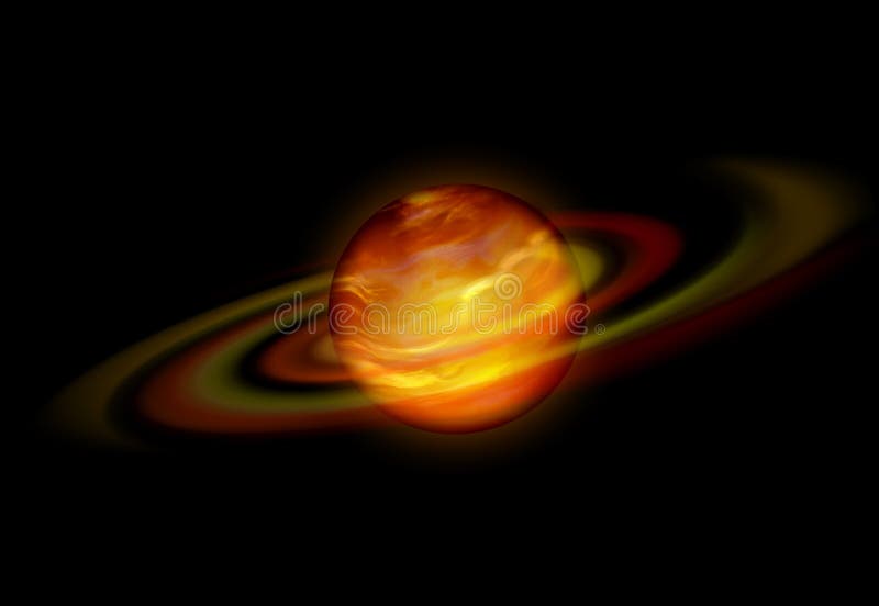 Glowing Planet Surrounded by Nebulas: a Lifelike Representation of the ...