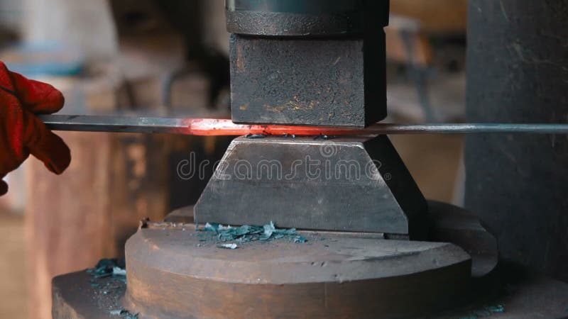 A Mechanical Anvil in a Blacksmith S Workshop Against the Background of ...