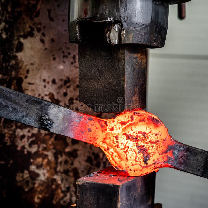 Red hot iron stock photo. Image of manufacturing, iron - 267399858