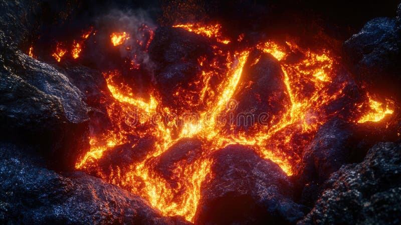 Red Hot Lava stock photo. Image of extreme, volcano - 367144490