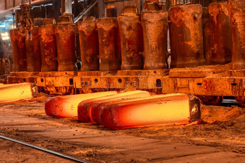 Red-hot Metal Forging, Heavy and Large Billet for Rolled Metal Stock ...