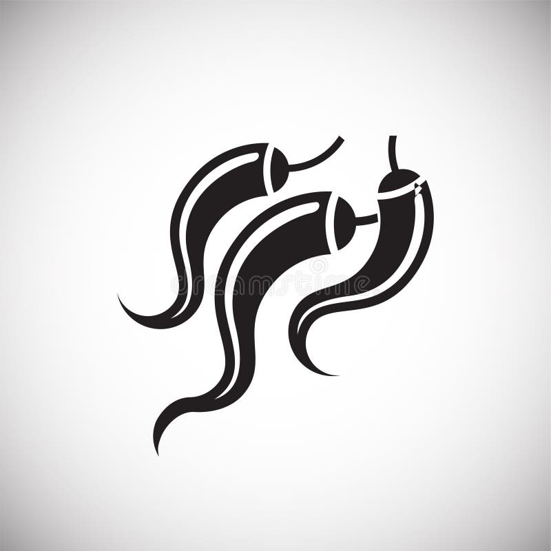 Red Hot Pepper Icon on Background for Graphic and Web Design. Simple ...