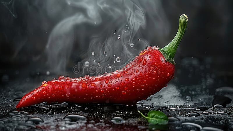 A Red Hot Pepper Releasing Steam Stock Image - Image of health, aroma ...