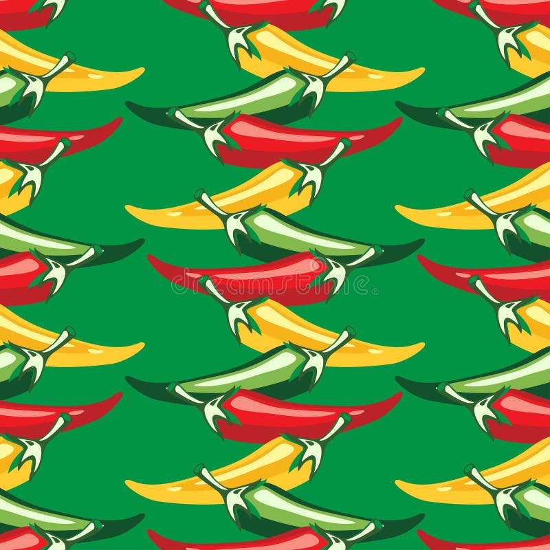 Red Hot Pepper. Seamless Texture Pattern Vector. Eps. Stock Vector ...
