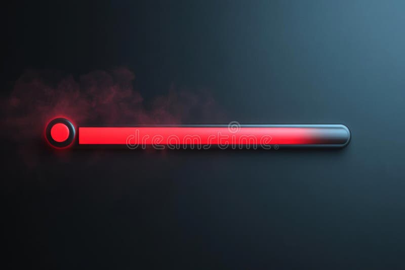 Red Hot Progress Bar, a Symbol of Intensity and Power Stock Image ...