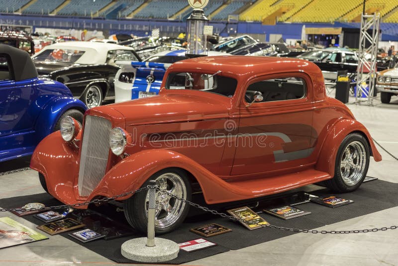 Red hot rod editorial stock image. Image of exposition - 92410249