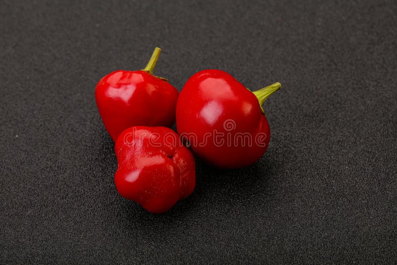 Red Hot Spicy Cherry Pepper Stock Photo - Image of chilli, fruit: 201691144