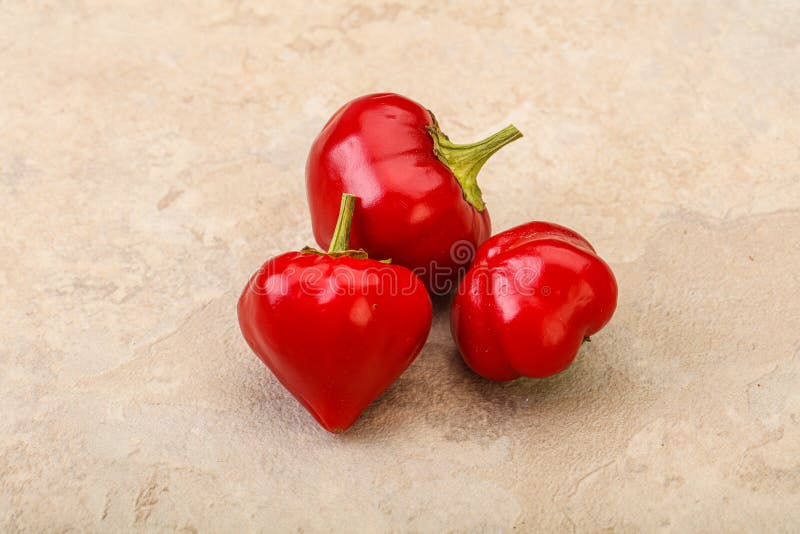 Red Hot Spicy Cherry Pepper Stock Image - Image of sweet, chili: 205364913