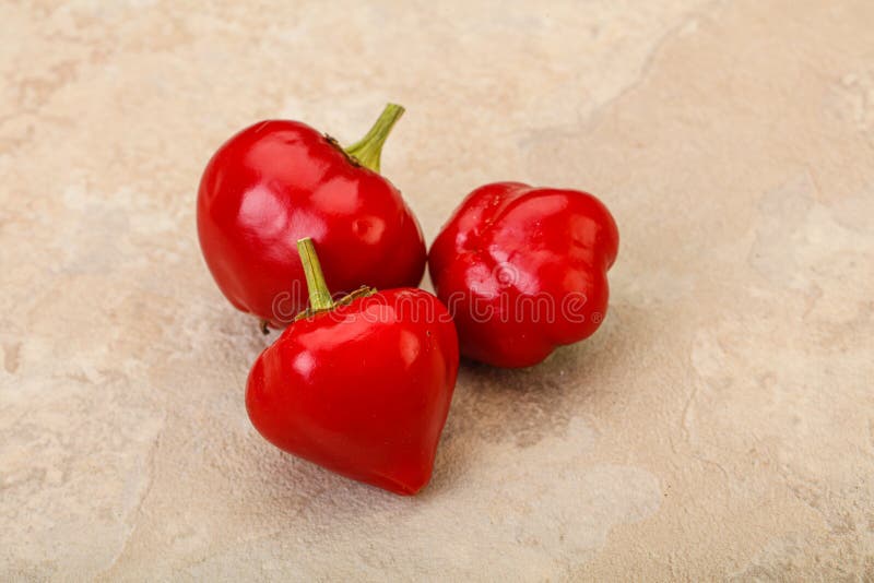 Red Hot Spicy Cherry Pepper Stock Photo - Image of organic, harvest ...