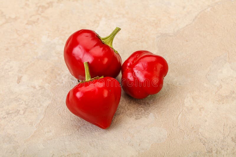 Red Hot Spicy Cherry Pepper Stock Image - Image of harvest, pimento ...