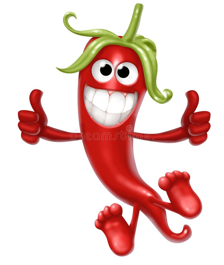 Red Hot Spicy Mexican Chilli Pepper, Stock Illustration - Illustration ...