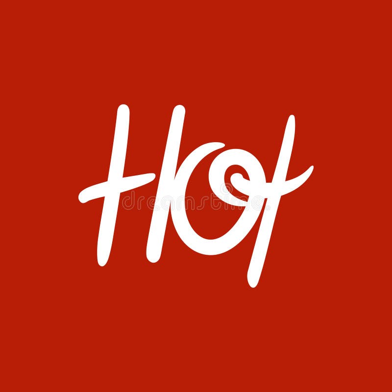 Red Hot Text Design Graphic Vector Stock Vector - Illustration of color ...