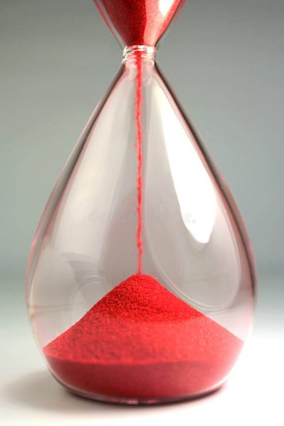Red Hourglass stock image. Image of hour, render, sand - 27760433