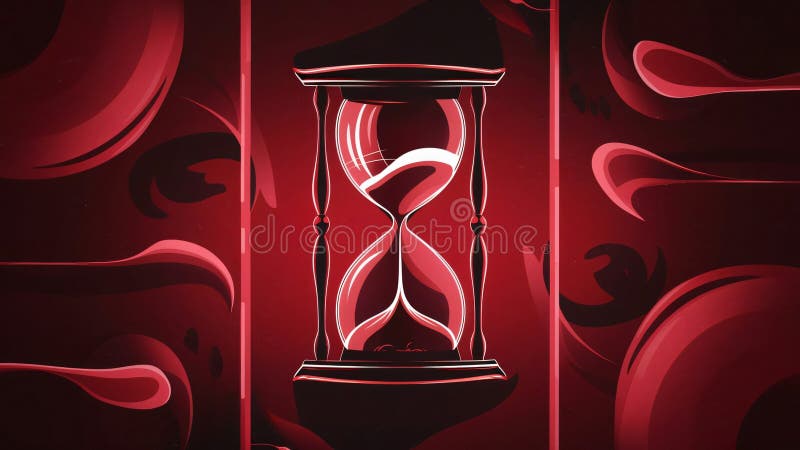 Red Hourglass Abstract Art, Time Passing Concept High Quality Image ...