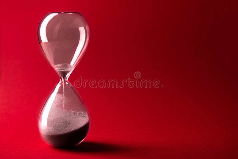 Red Hourglass on a Background Stock Photo - Image of transparent ...