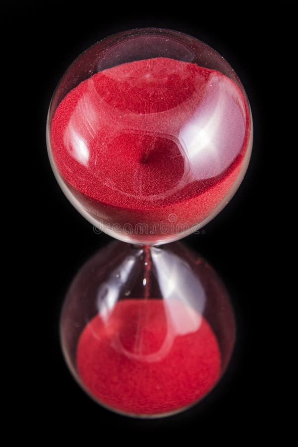 Time Concept. Silhouette of Hourglass Clock and Smoke on Dark ...