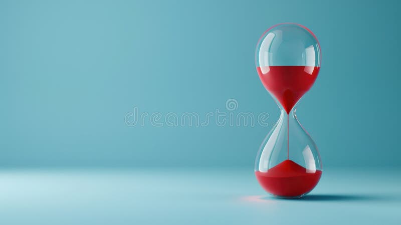 The Red Hourglass Timer.AI Generated Image Stock Photo - Image of ...