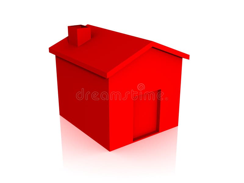 Red house stock illustration. Illustration of beauty - 10816816