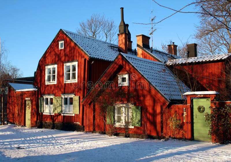 Old red house stock image. Image of scene, farm, feed - 15248749