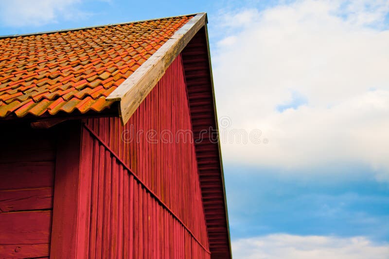 Red House stock image. Image of shingles, skies, window - 22437