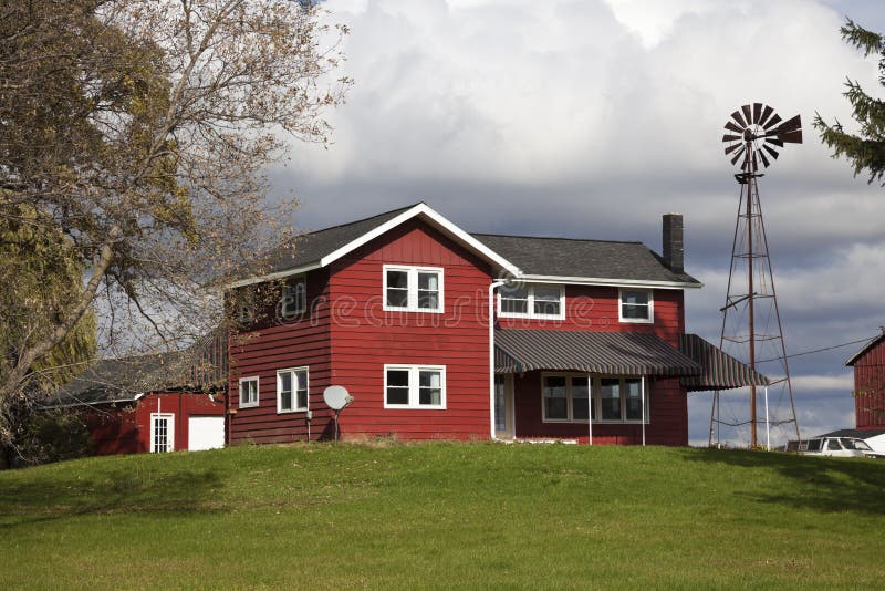 Red House stock photo. Image of village, madison, rural - 18855136