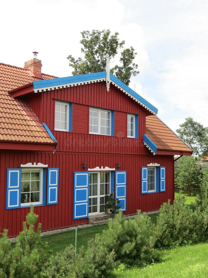 Red house stock image. Image of architecture, windows - 25890207