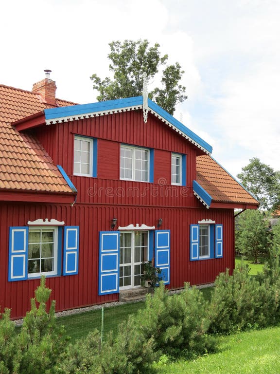 Red house stock image. Image of architecture, windows - 25890207