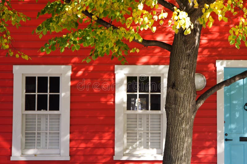 Old red house stock image. Image of scene, farm, feed - 15248749