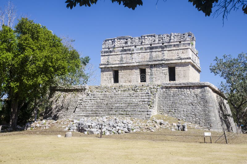 The Red House at Chichen Itza, Wonder of the World Stock Photo - Image ...