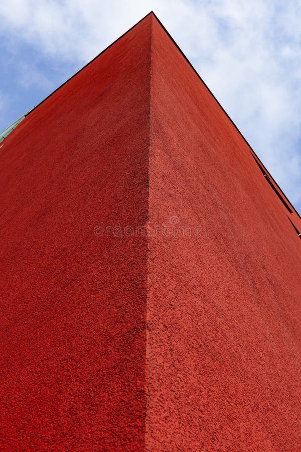 Red house corner stock image. Image of house, wall, building - 213376423