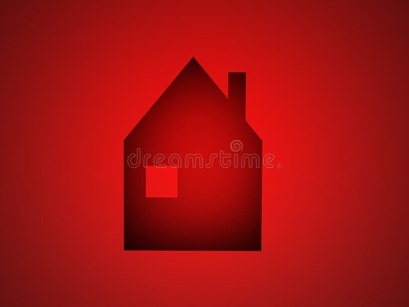 Red house stock illustration. Illustration of design - 41678396
