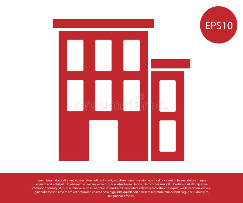 Red House Icon Isolated on White Background. Home Symbol Stock Vector ...