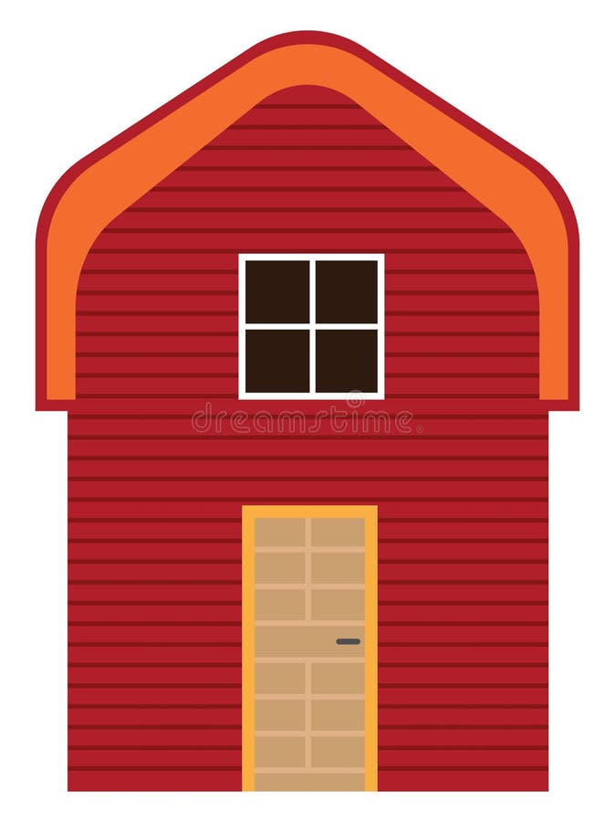 Red house, icon stock vector. Illustration of construction - 261369067
