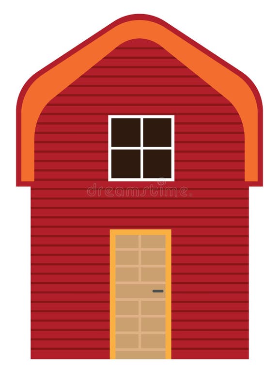 Red house, icon stock vector. Illustration of construction - 261369067