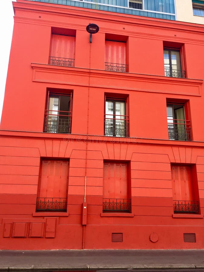 Red house stock photo. Image of nature, city, house, flat - 95017620