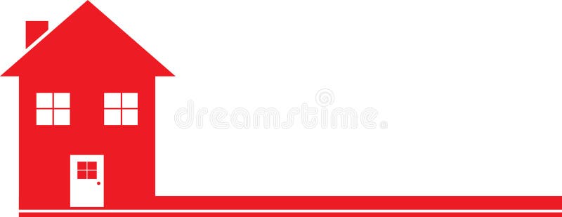 Red Real Estate House Logo Simple Design Template Stock Vector ...