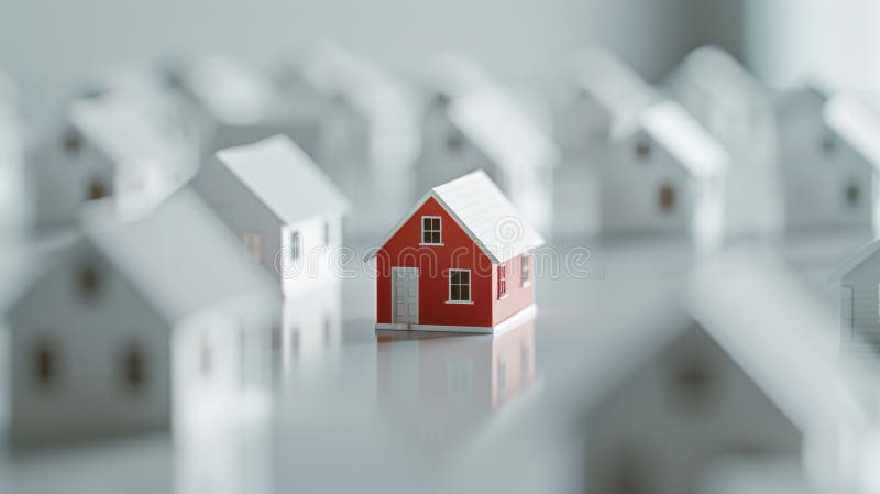 The Red House Model. AI Generated Stock Photo - Image of realestate ...